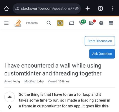 Start Discussion Button On Small Screen Is Causing A Lot Of