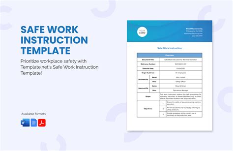 Free Editable Safety Templates In Word To Download
