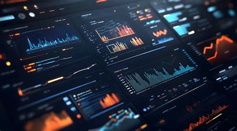 Closeup Of A Computer Screen Displaying Multiple Graphs And Data Visualizations Premium Ai