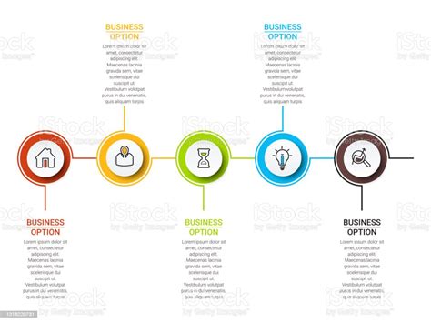 인포그래픽 디자인 벡터 및 마케팅 아이콘입니다 프로세스 다이어그램 프레젠테이션 워크플로 레이아웃 배너 플로우 차트 정보 그래프에 사용할 수 있습니다 0명에 대한 스톡 벡터