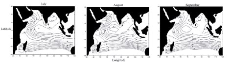 Average Sst °c Based On A 5° X 5° Degrees Grid For The Sw Monsoon