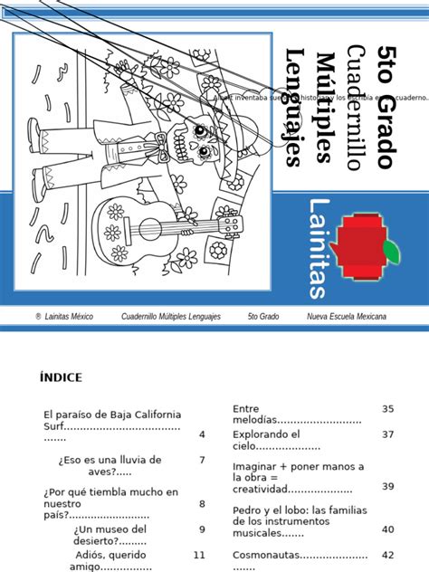 5to Grado Cuadernillo Múltiples Lenguajes Pdf Placas Tectónicas