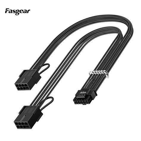 Fasgear PCI E VHPWR Extension Cable Cm Extender Cord AWG GPU Cable Compatible For