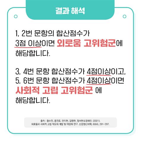 공유 외로움과 사회적 고립 척도