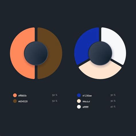 Современная цветовая палитра инфографики и различные цветовые шаблоны Премиум векторы