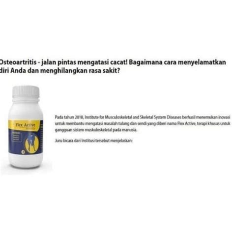 Jual Obat Flex Active Supplement Herbal Tulang And Nyeri Sendi Otot