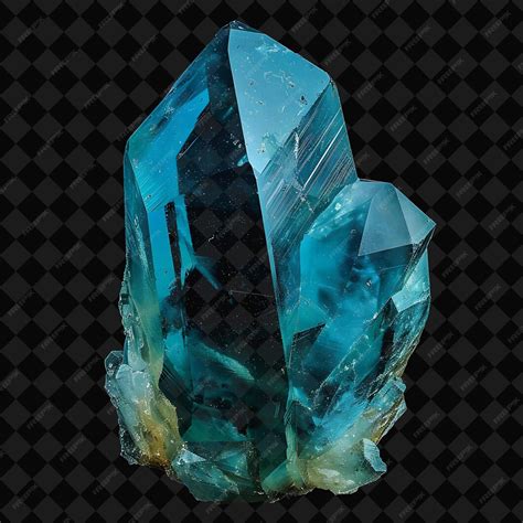 Smithsonite Crystal With Trigonal Shape And A Range Of Color Png Neon Object On Dark Background