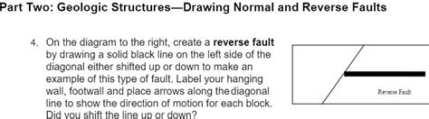 Part Two Geologic Structures Drawing Normal And Reverse Faults On The