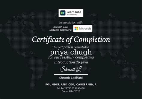 Priya Chugh On Linkedin Connections Certificate Java Learntube Careerninja