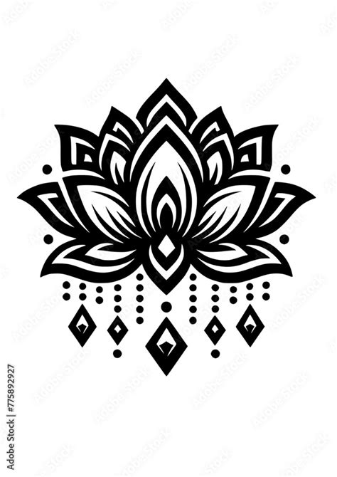 Lotus Svg Cut File Lotus Mandala Svg Lotus Flower Clipart Silhouette