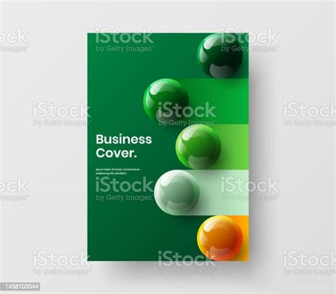 여러 가지 빛깔의 기업 커버 A4 디자인 벡터 일러스트 레이 션입니다 추상 3d 구체 첫 페이지 레이아웃 A4 용지에 대한 스톡 벡터 아트 및 기타 이미지 Istock