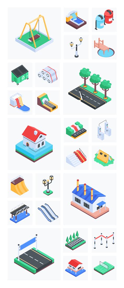 City Elements 3d Illustration Pack On Yellow Images Creative Store 131605