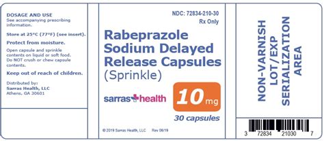 Rabeprazole Sodium Delayed Release Sarras Health Llc Fda Package Insert