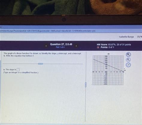 Solved The Graph Of A Linear Function F Is Shown A Chegg Com