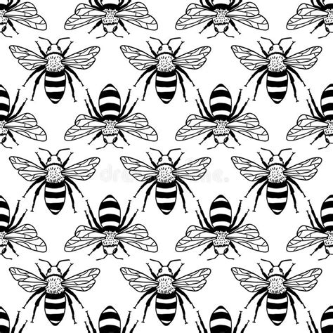 Vector Bee Pattern Vector Bee Pattern