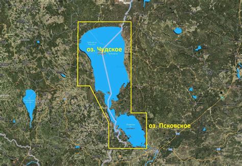 Чудское озеро на карте Где находится фото границы история базы