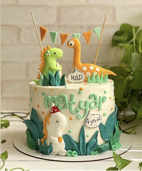 Dinosaur Themed Birthday Cake