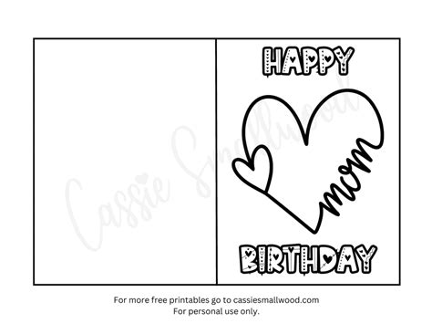 22 Coloring Birthday Cards For Mom Free Printables Cassie Smallwood