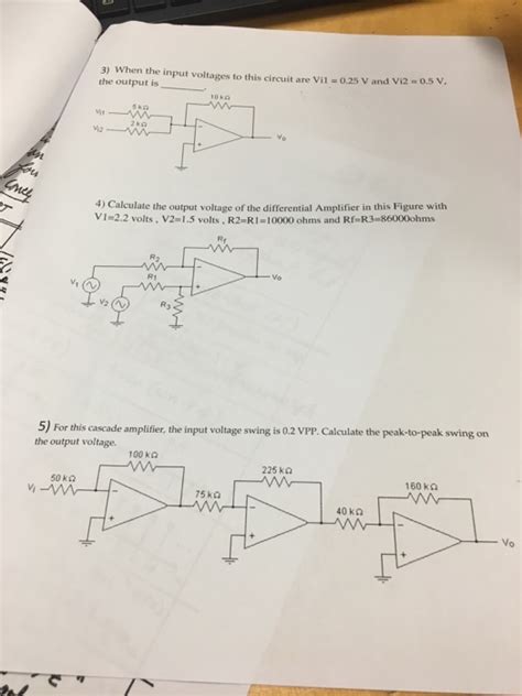solved 3 when the input voltages to this circuit are vi1