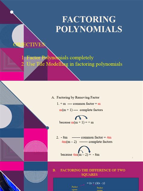 Factoring Polynomialsmath 2 Pdf Factorization Algebra