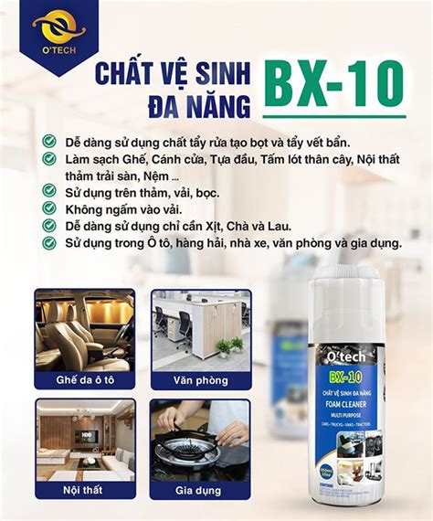 Bọt Vệ Sinh Đa Năng Otech Bx 10 Multi Purpose Foam Cleaner