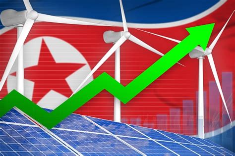 조선민주주의인민공화국 태양광 및 풍력 에너지 상승 차트 화살표 업 환경 자연 에너지 산업 그림 3d 일러스트레이션 0명에 대한 스톡 사진 및 기타 이미지 Istock