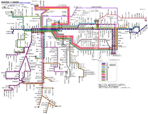 西新西鉄バス路線図