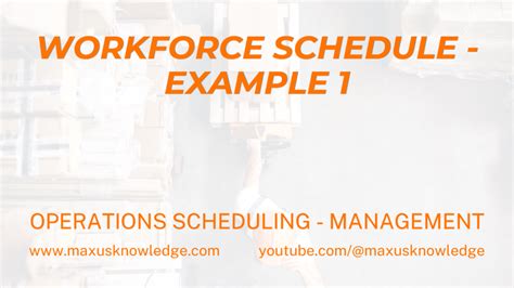 Scheduling In Operations Management Examples Of Scheduling