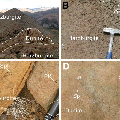 Field Photographs Showing Peridotite Types And Their Spatial