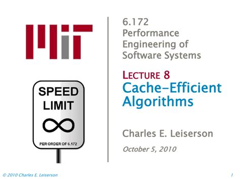 Cache Efficient Algorithms L 8