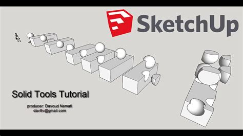 Sketchup Solid Tools Tutorial Youtube