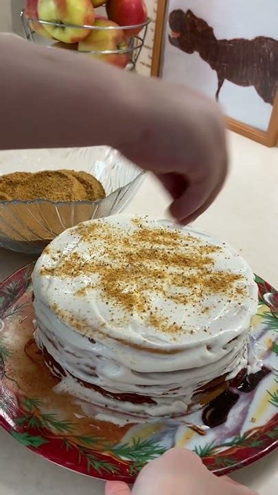 Наш первый медовик торт Cake Youtube