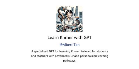 Learn Khmer With Gpt Gpts Features And Functions Examples And Prompts