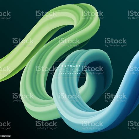 Abstract 3d Colorful Curve Line Background Vector Liquid Fluid Artistic