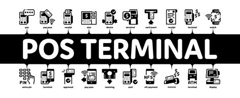 Pos Terminal Device Minimal Infographic Banner Vector 17383915 Vector Art At Vecteezy