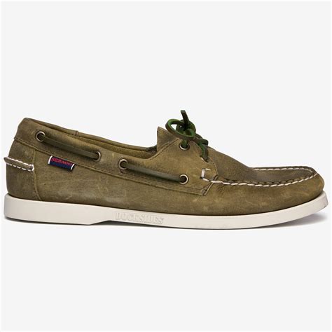 Docksides Portland Crazy H Green Military Sebago Usa