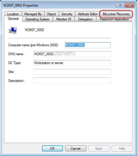 Bitlocker Recovery Password Viewer For Active Directory Users And Computers Icewolf Blog