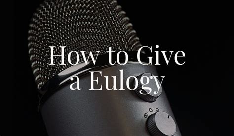 How To Give A Eulogy Renaissance Funeral Home And Crematory
