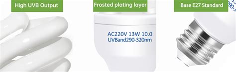 Caldarax Uva Uvb Bulb 100 Tortoise Reptile Light E27 13w Compact Uvb