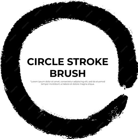 원형 브러시 스트로크 프리미엄 벡터