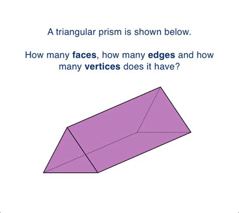 Solved A Triangular Prism Is Shown Below How Many Faces How Many