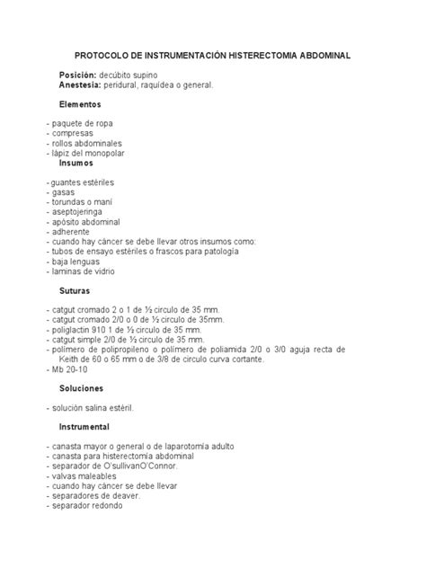 Tecnica Quirurgica Cesarea Histerectomia Pdf Vagina Vejiga Urinaria