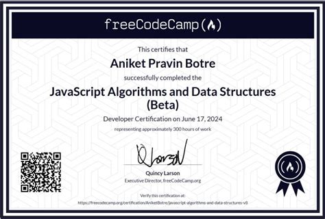 Achieving A New Achievement With Freecodecamp Aniket Botre Posted On The Topic Linkedin