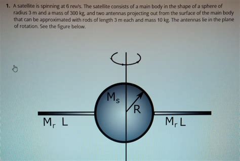 Solved 1 A Satellite Is Spinning At 6 Rev S The Satellite