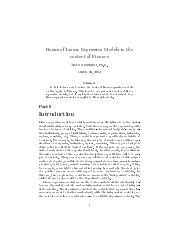 Basics Of Linear Regression Models Pdf Basics Of Linear Regression Models In The Context Of