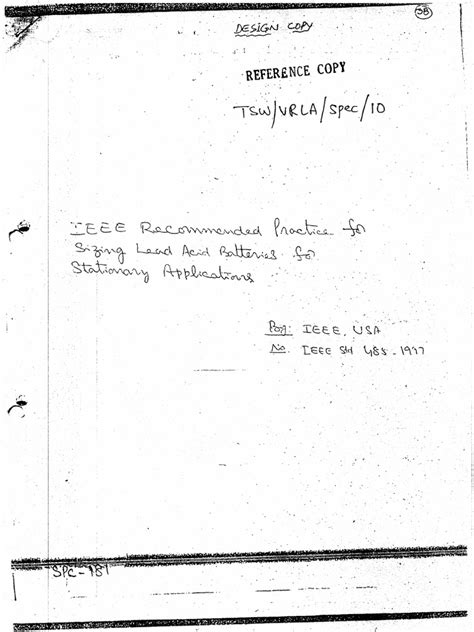 Ieee 485 Battery Sizing Pdf