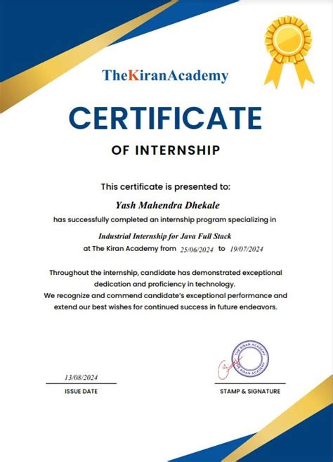 🚀 Excited To Announce The Completion Of My Industrial Internship In Java Full Stack Development