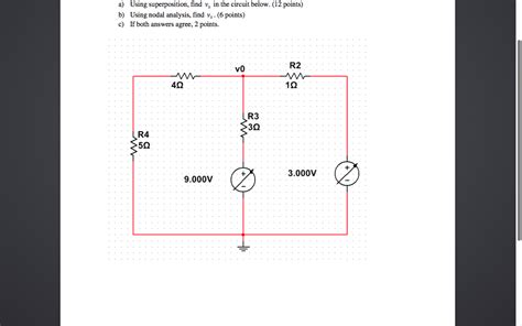 Solved Using Superposition Find V0 In The Circuit Below