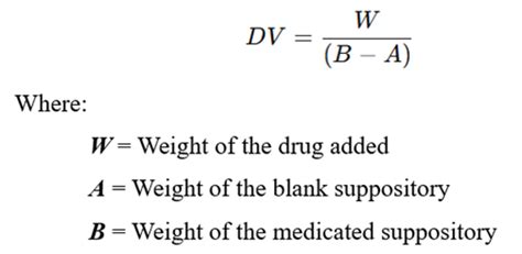 Displacement Value In Suppository Formulation Importance And Step By Step Calculation