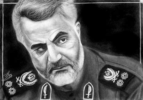 نقاشی سردار سلیمانی کودکانه و بزرگسال ساده و سخت برای رنگ آمیزی